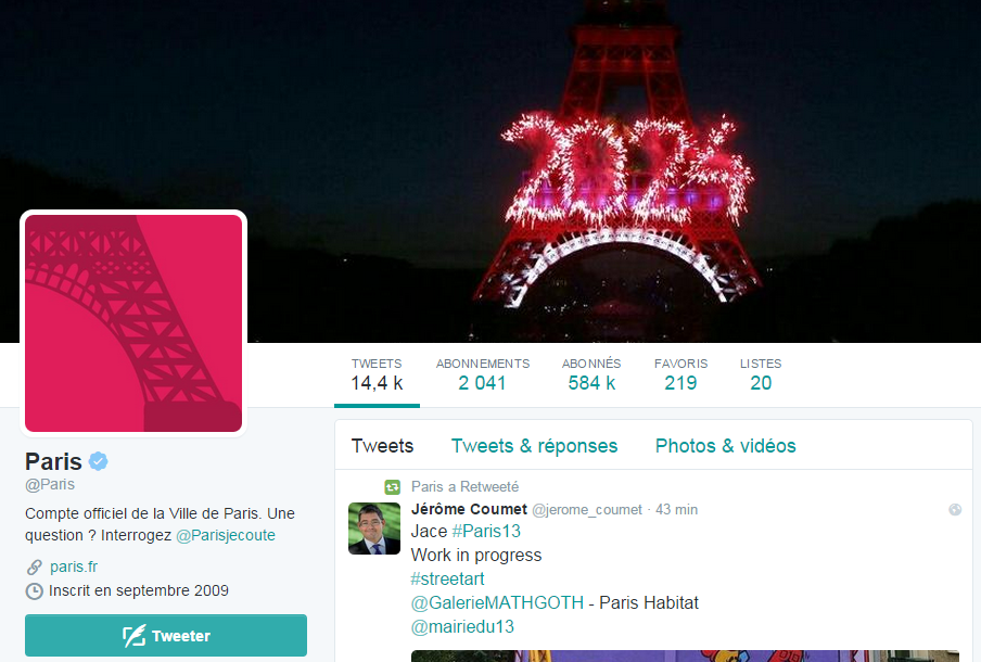 Les 100 villes d'Ile-de-France les plus suivies sur Twitter au 28 ...