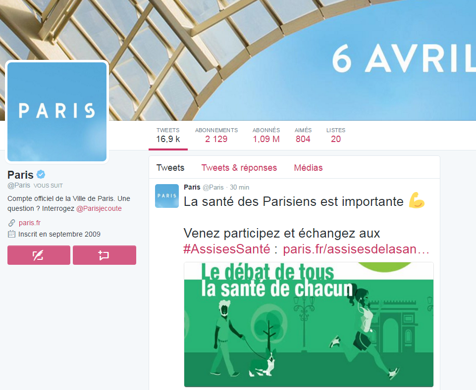 Les 200 villes les plus suivies sur Twitter au 31 mars 2016 | Le blog d ...