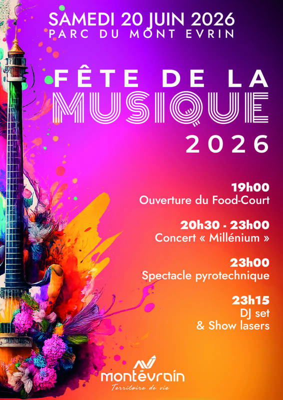 FETE DE LA MUSIQUE - Montévrain (77144) - Concert - Feu d'artifice